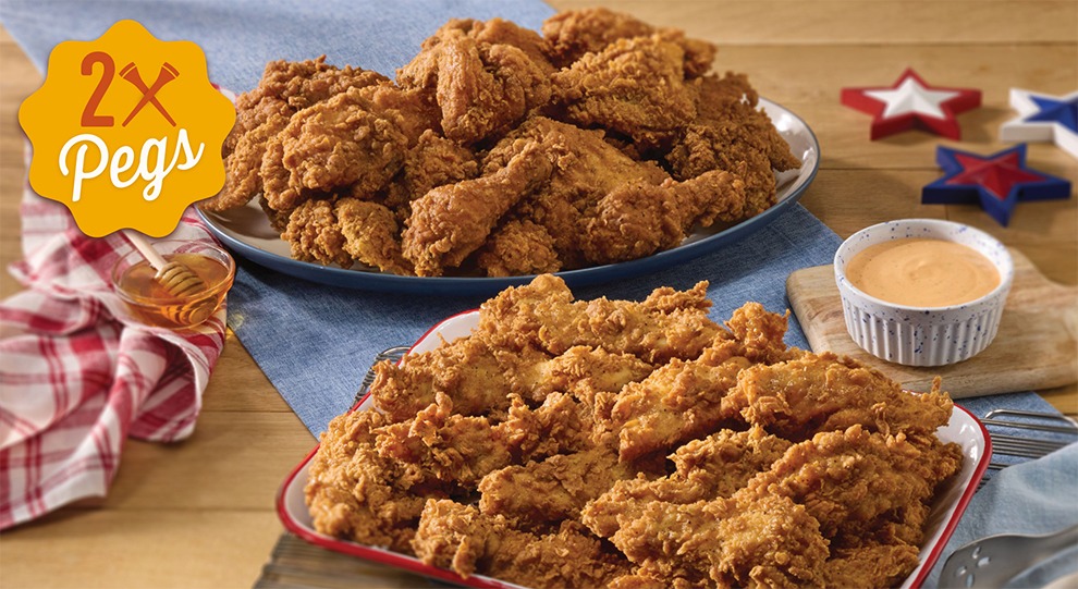 Earn Double Pegs on Cracker Barrel Catering