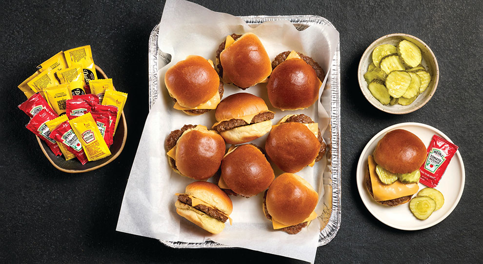 cheeseburger slider platter